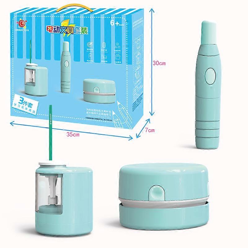 Kids Electric Pencil Roller Stationery Set, Cute Portable Colourful ...