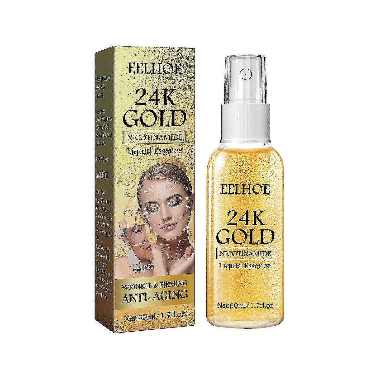 24K Gold Foil Liquid Anti-Wrinkle Spray Fading Wrinkle Nourishing And ...