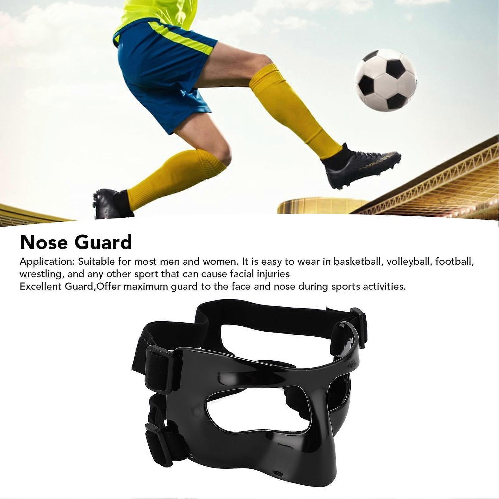 Sports Nose Guard Adjustable Clear Visibility Broken Nose Face Guard ...