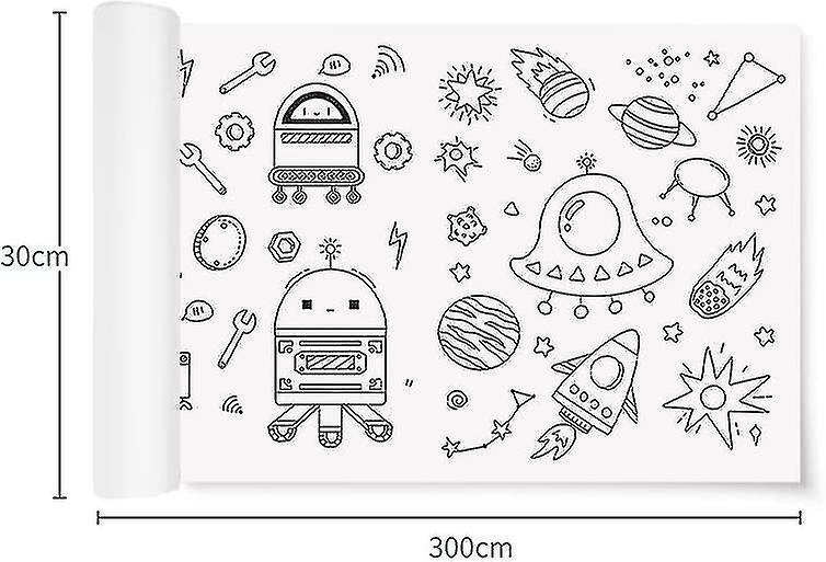 Children's Drawing Roll, Coloring Paper Roll For Kids, Sticky Color ...