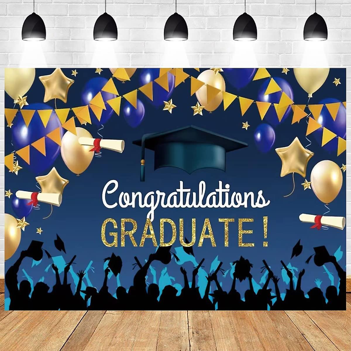 2023 Graduation Party Backdrop Class Of 2023 Backdrop Gold Glitter ...