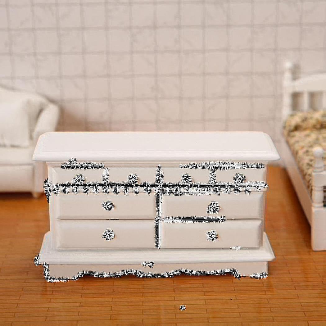 1/12 Miniature Mini Simulated Wooden Cabinet Lockers Tv Cabinet With ...