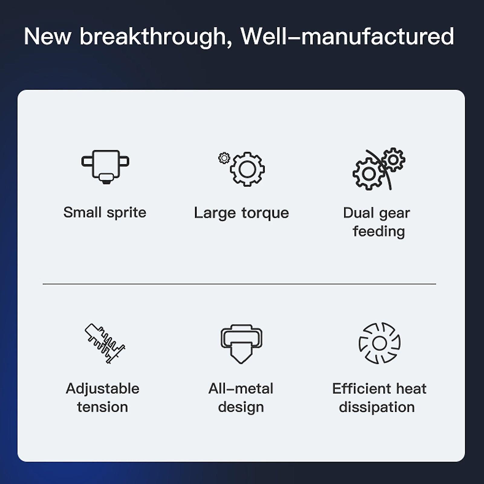 Creality Sprite Extruder Pro Kit All Metal Dual Gear Feeding Design 3.5 ...