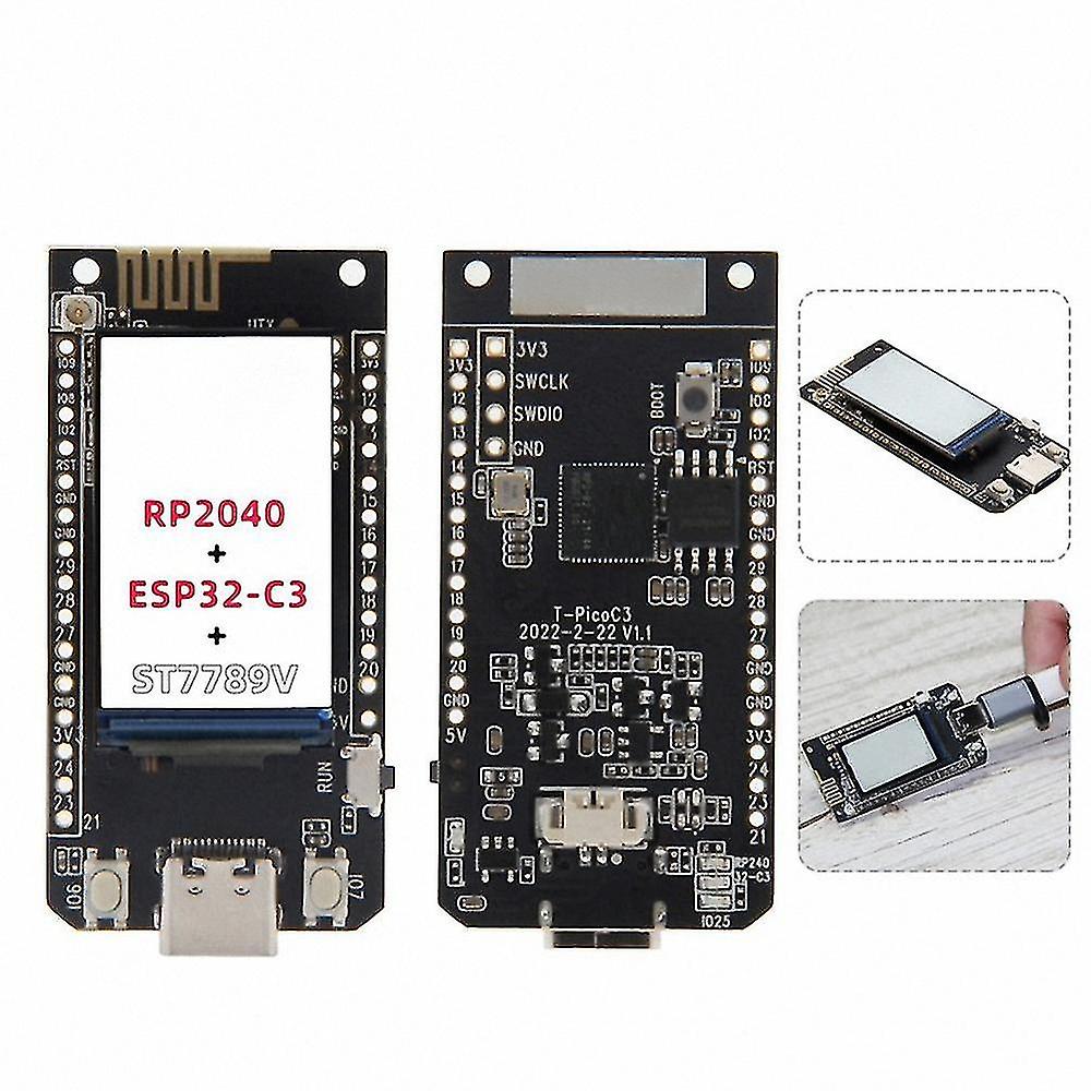 For Lilygo T-picoc3 Development Board Dual Mcu Rp2040 Esp32-c3 Wifi+bt4 ...