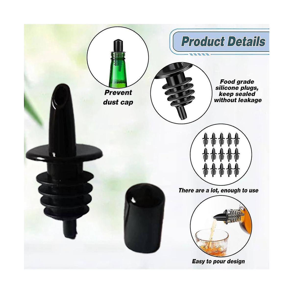 50pcs Bottle Pourers Syrup Pourer Pour Spouts Plastic Liquor Bottle ...