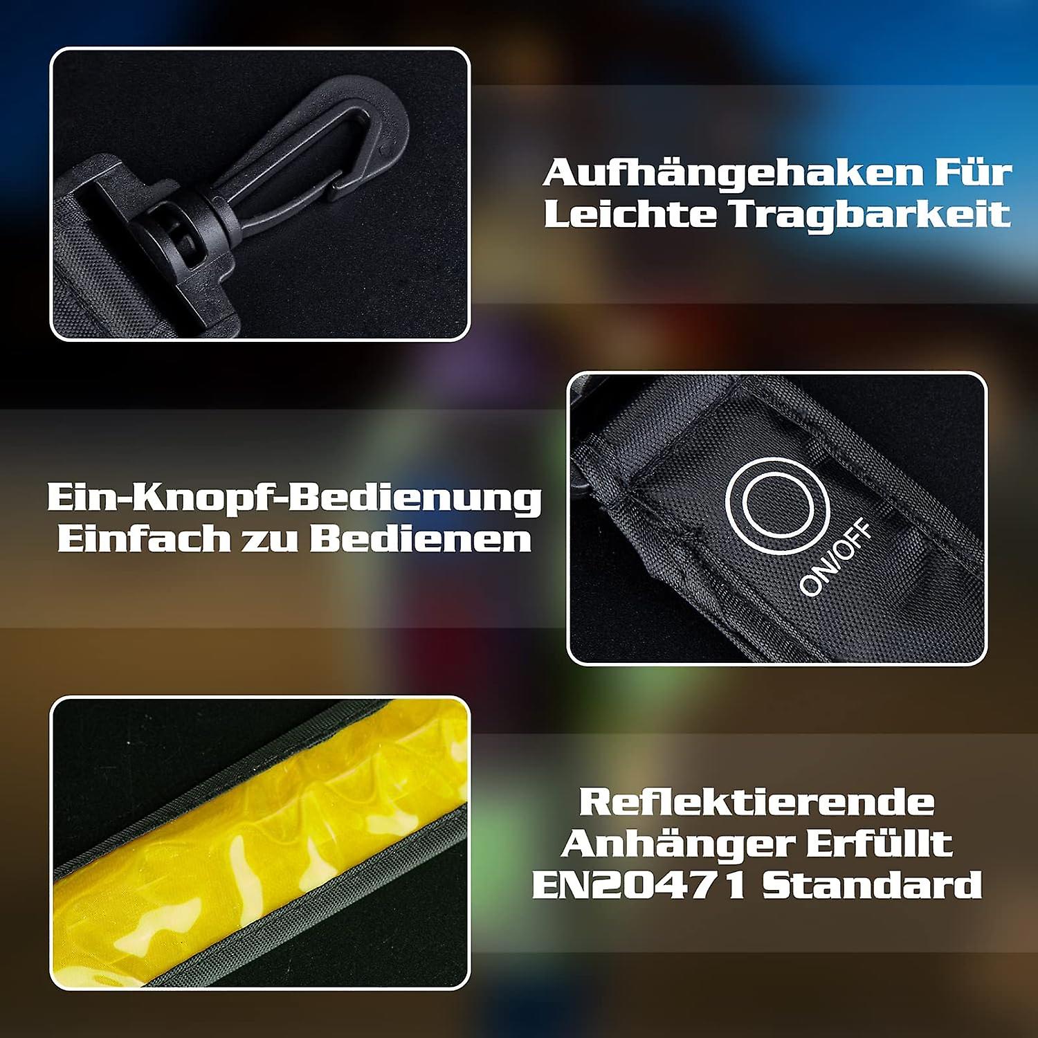 4 Pack Reflective LED Pendants Flashing 3 LED Modes for Kids Reflective ...