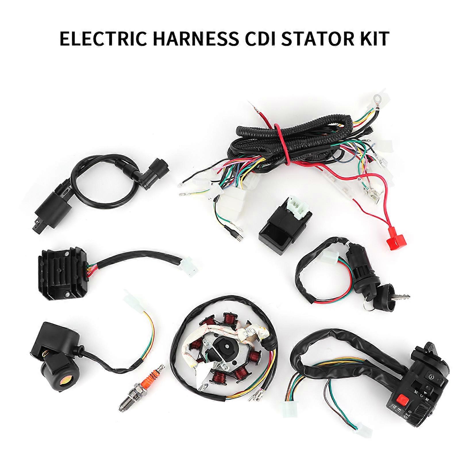 Electric Wiring Harness Wire Loom CDI Stator Kit for 150CC 200CC 250CC 300CC ATV QUAD | Fruugo UK