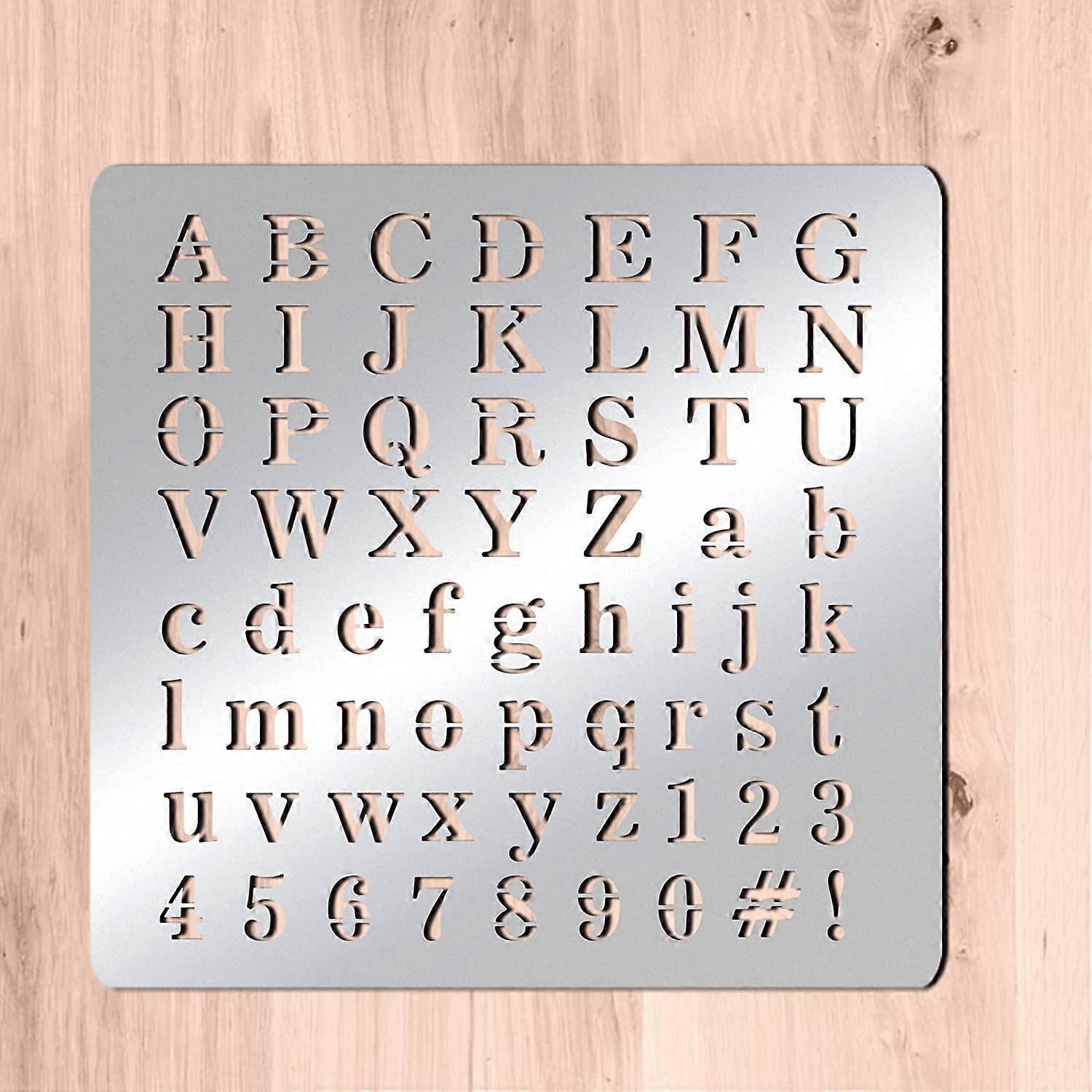 Matte Metal Letters Stencils A to Z Alphabet & Number & Symbol Stencil ...