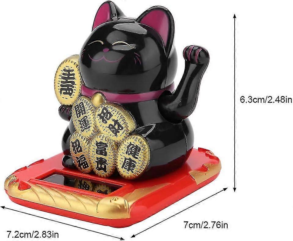 Solar Lucky Cat with Waving Arm Maneki Neko Fortune Cat Welcoming ...
