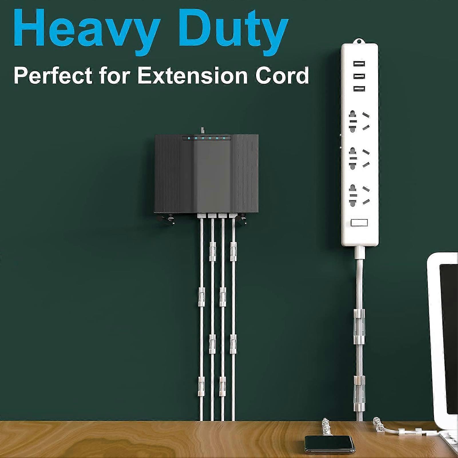 20Pcs Cable Management Clip Self Adhesive Home Office Transparent TV ...