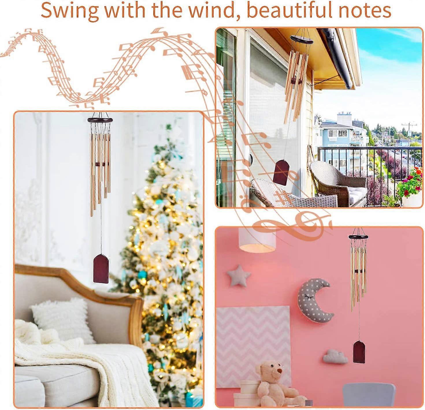 outdoor wind chime, 8 aluminum wind chime tube, decoration tree ...