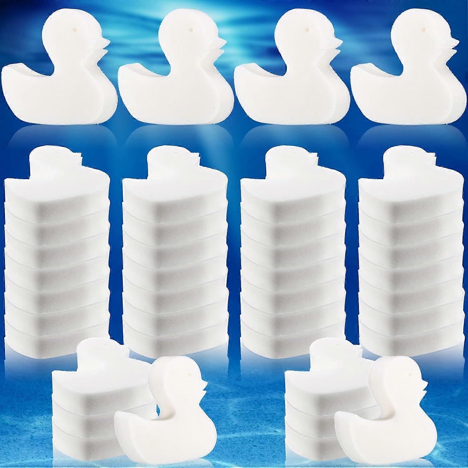 40 Pieces Oil Absorbing Sponge Duck Shaped Creamy Foam Oil Absorbing ...