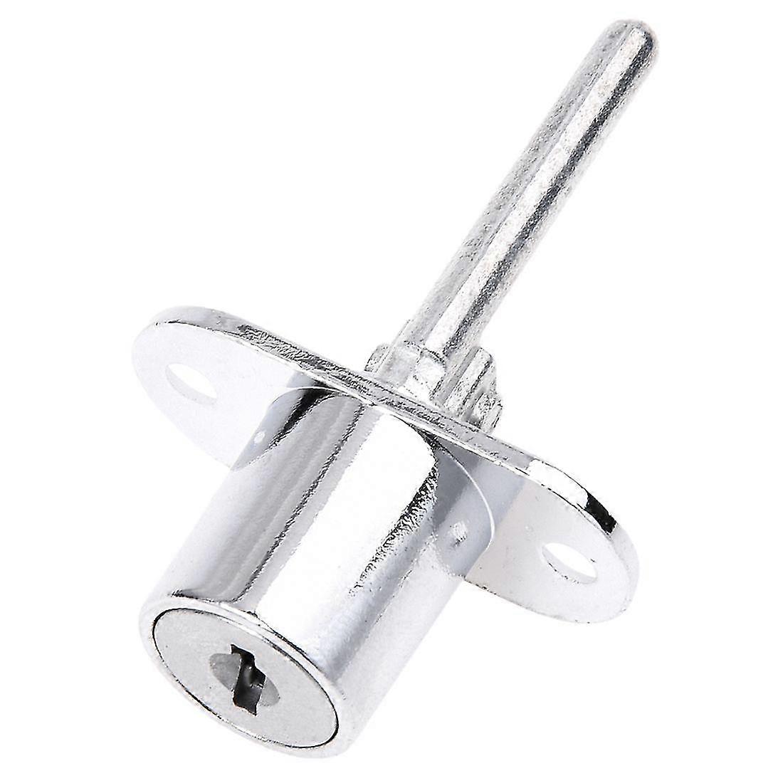 19mm Cylinder Head Diameter Silver Tone Metal Drawer Plunger Lock with ...