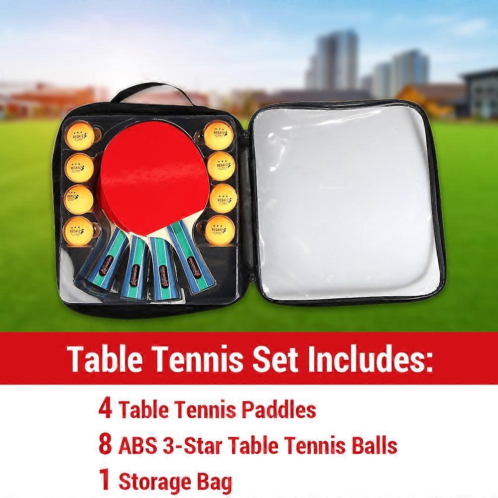 Ping Pong Paddles Set Table Tennis Rackets with 3-Star Ping Pong Balls ...