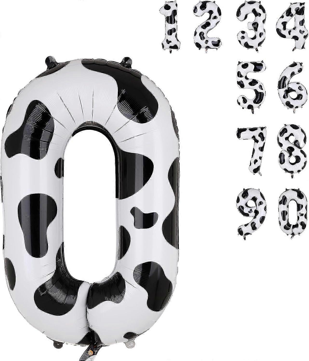 Cow Print Balloon Birthday Party Decorations, Cow Print Number Balloon ...