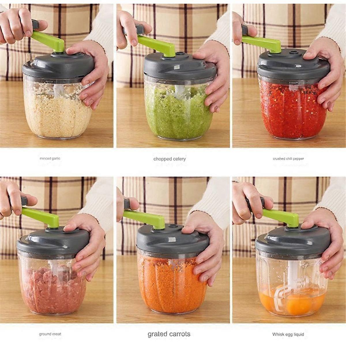 Hand Chopper, Manual Food Chopper, Hand Crank Onion Spinner, Food ...