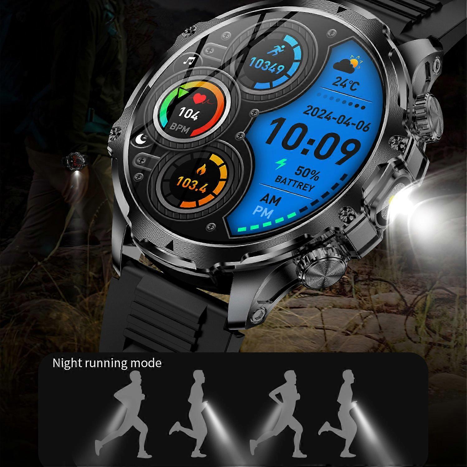 AK75 Silicone Strap Smart Watch Bluetooth Call Heart Rate Sleep Health ...