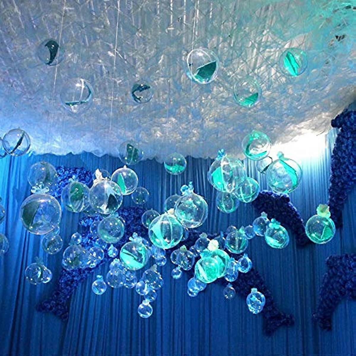 1 Piece Clear Plastic Craft Ball Fillable Transparent Ball Sphere ...