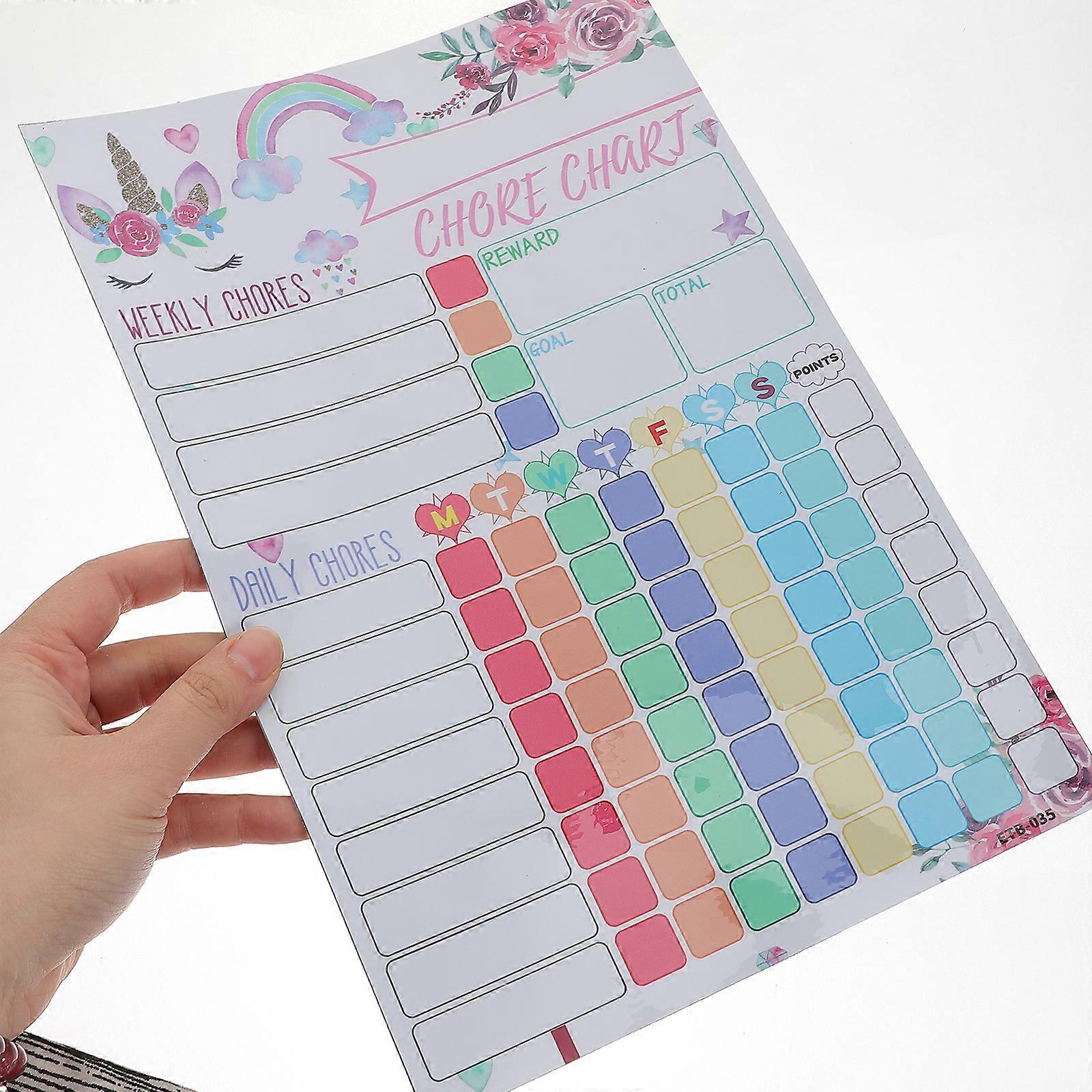 Magnetic Reward Chart Housework Chart Chore Recording Sheet Magnetic ...