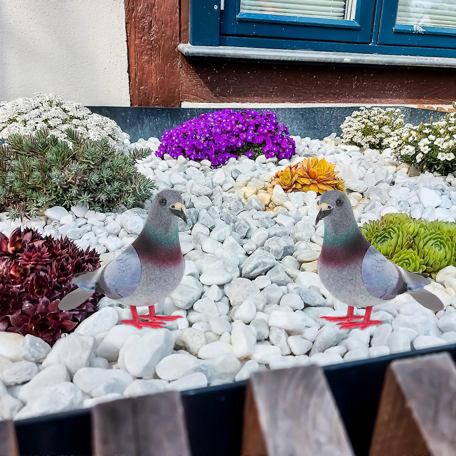 2 Pcs Outdoor Decor Artificial Doves Cardinal Ornament Foam Dove Model ...