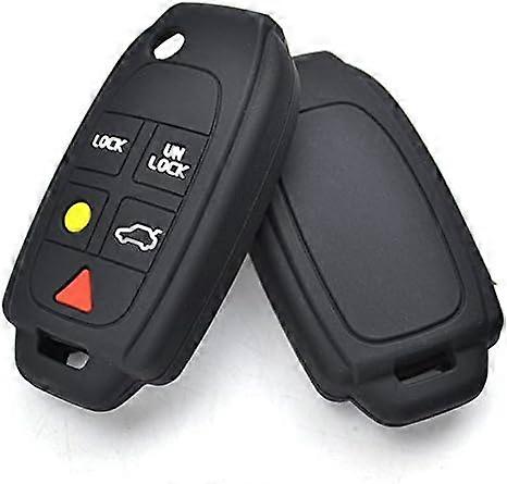Silicone 5 Button Key Shell For Volvo XC90 S80 XC70 S60 V70 Five Button ...