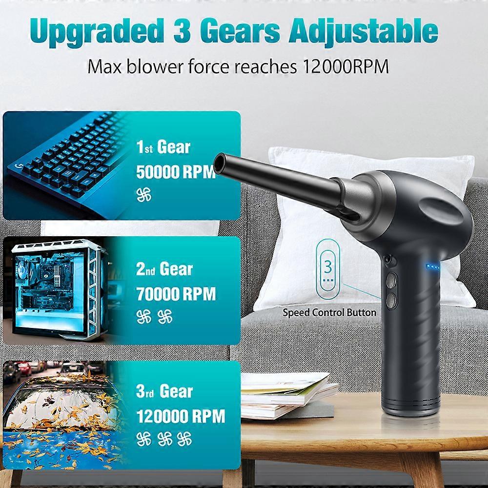 120000Rpm Cordless Air Duster Brushless Blower 90W Electric Wireless ...