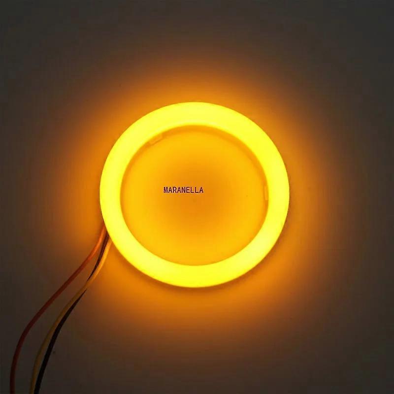 Bil Halo Ringar Angel Eyes LED Vit och Gul 60/70/80/90/95/100/110/120 ...