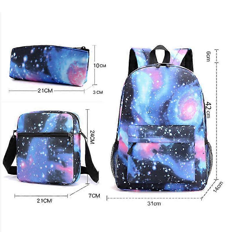 Wednesday Backpack 3pcs/set Addams Print Girls Boys Bags Fashion Travel ...