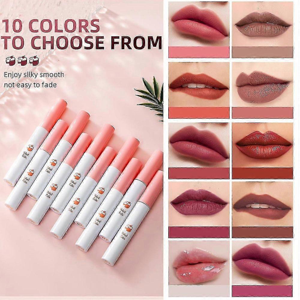 10 Colors Lip Tint Stain Set, Lana Matte lipstick cigarettes, tube ...