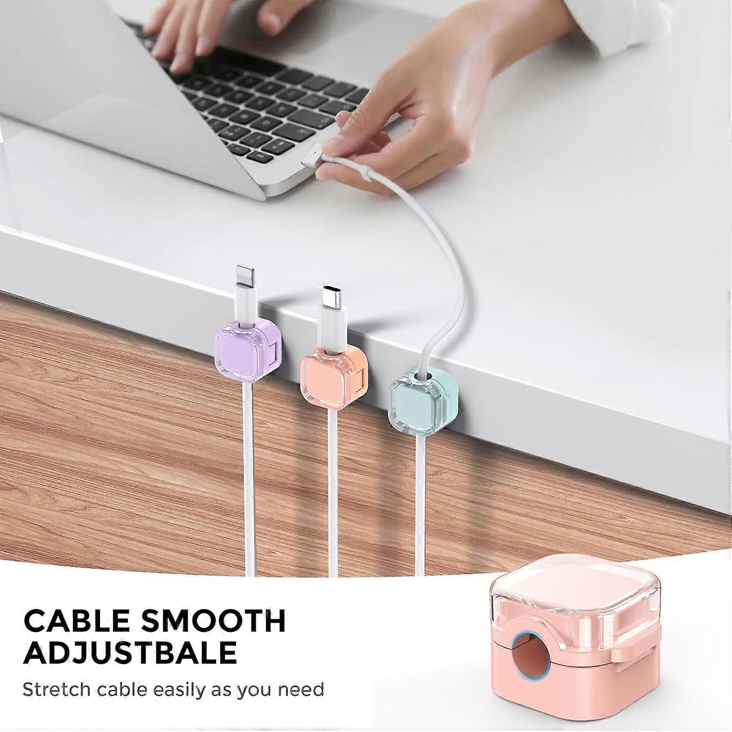 Magnetic Cable Organizer 6 Pack Strong Adhesive Hide Cable Cord Keeper ...