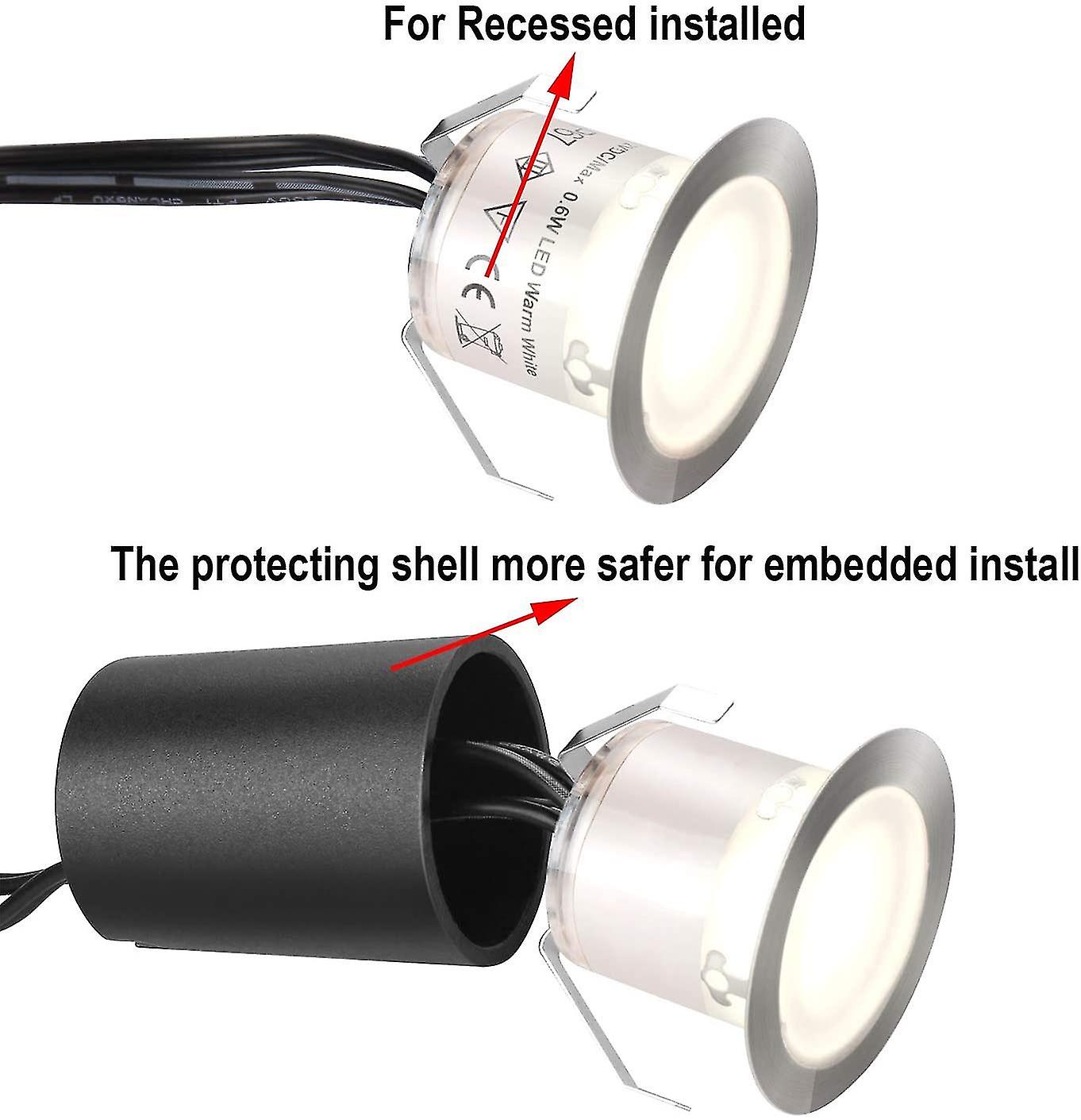 Set Of 16 Outdoor Recessed Led Spotlight, Ip67 Waterproof, 32mm ...