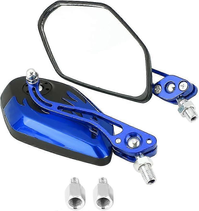 1 Pair 8mm 10mm compatible Motorcycle Rear View Mirrors Scooter ...