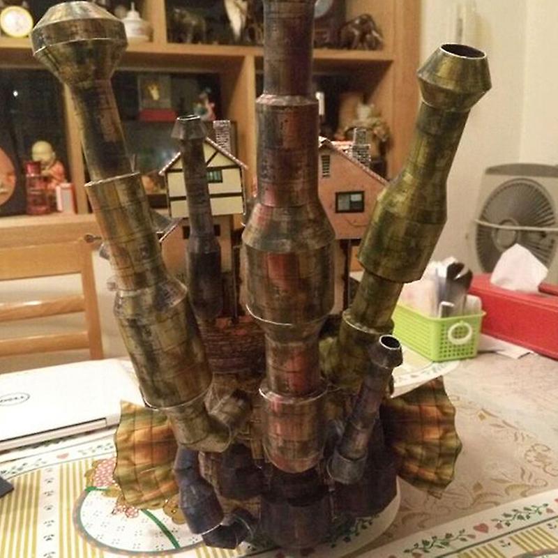 3d Diy Paper Model Kit Howls Moving Castle Land Version Handcraft Model ...