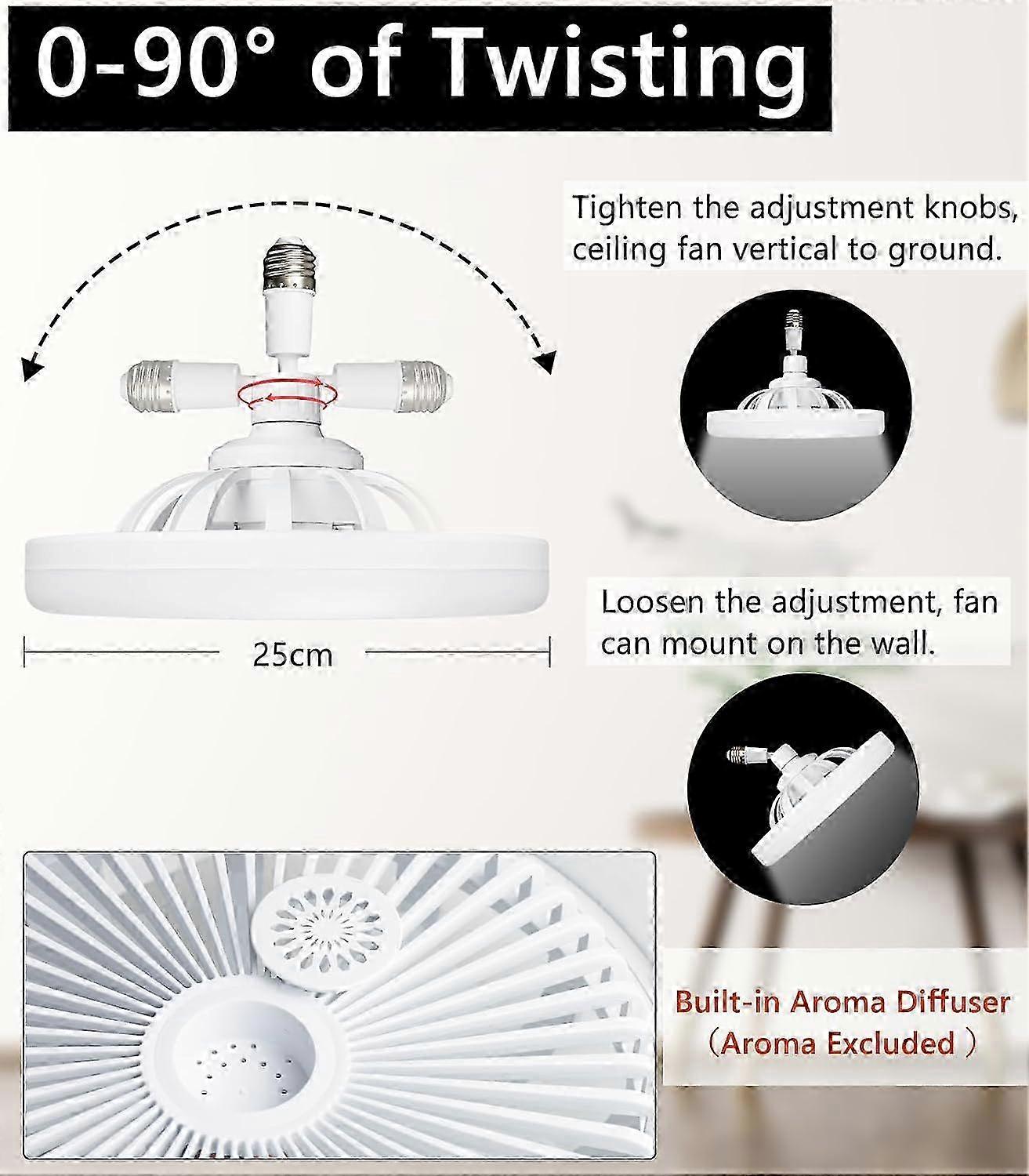 Ceiling Fan with Lights and Remote, Ceiling Light with Fan 3 Color ...