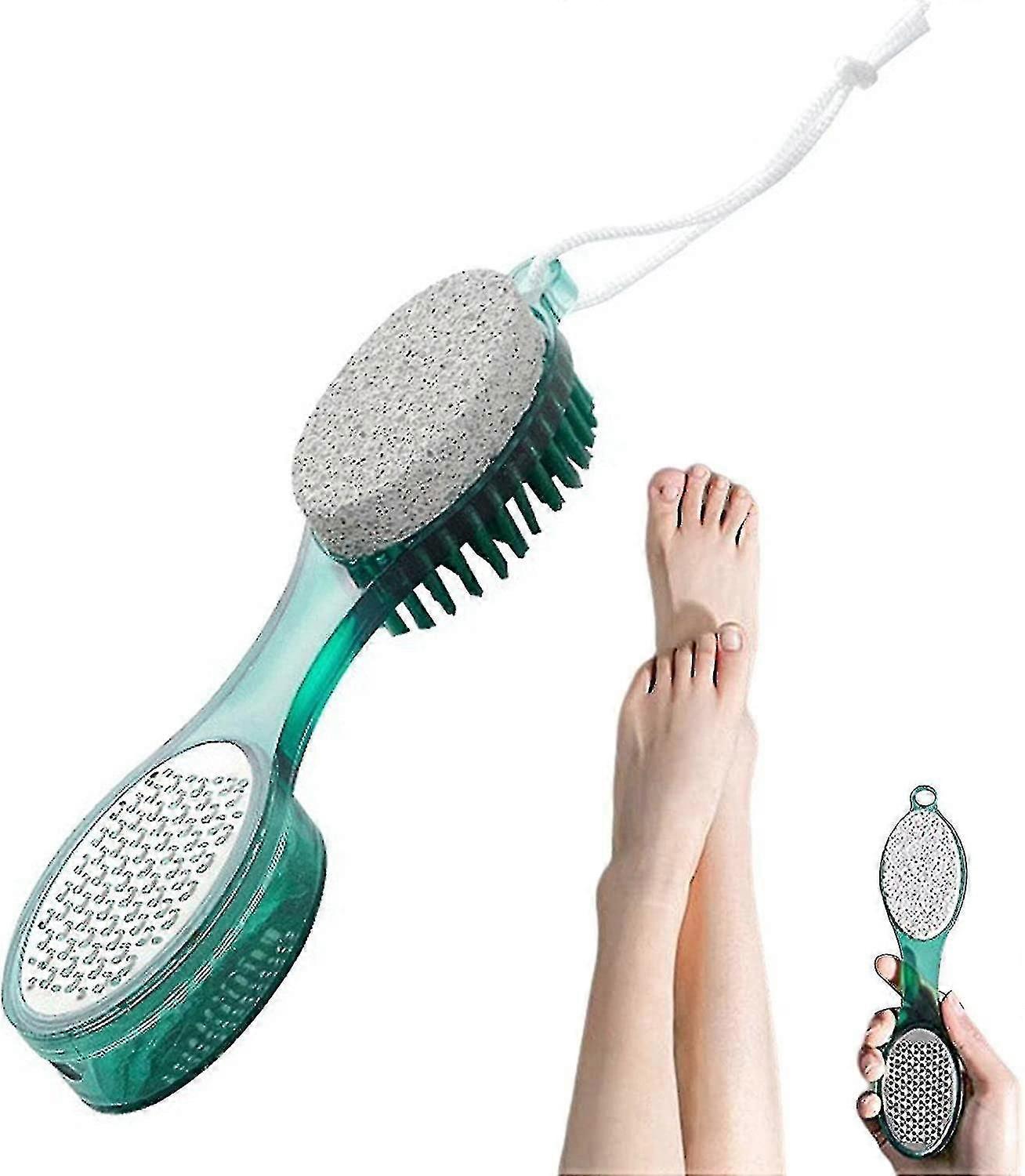 Foot Scrubber, 4 In 1 Foot Scrubbing Tool, Foot Heel Scraper With ...