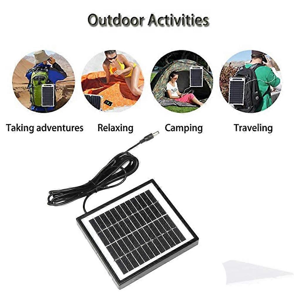 12V 2W Solar Panel Solar Garden Light Panel DIY Parts DC Port Solar ...