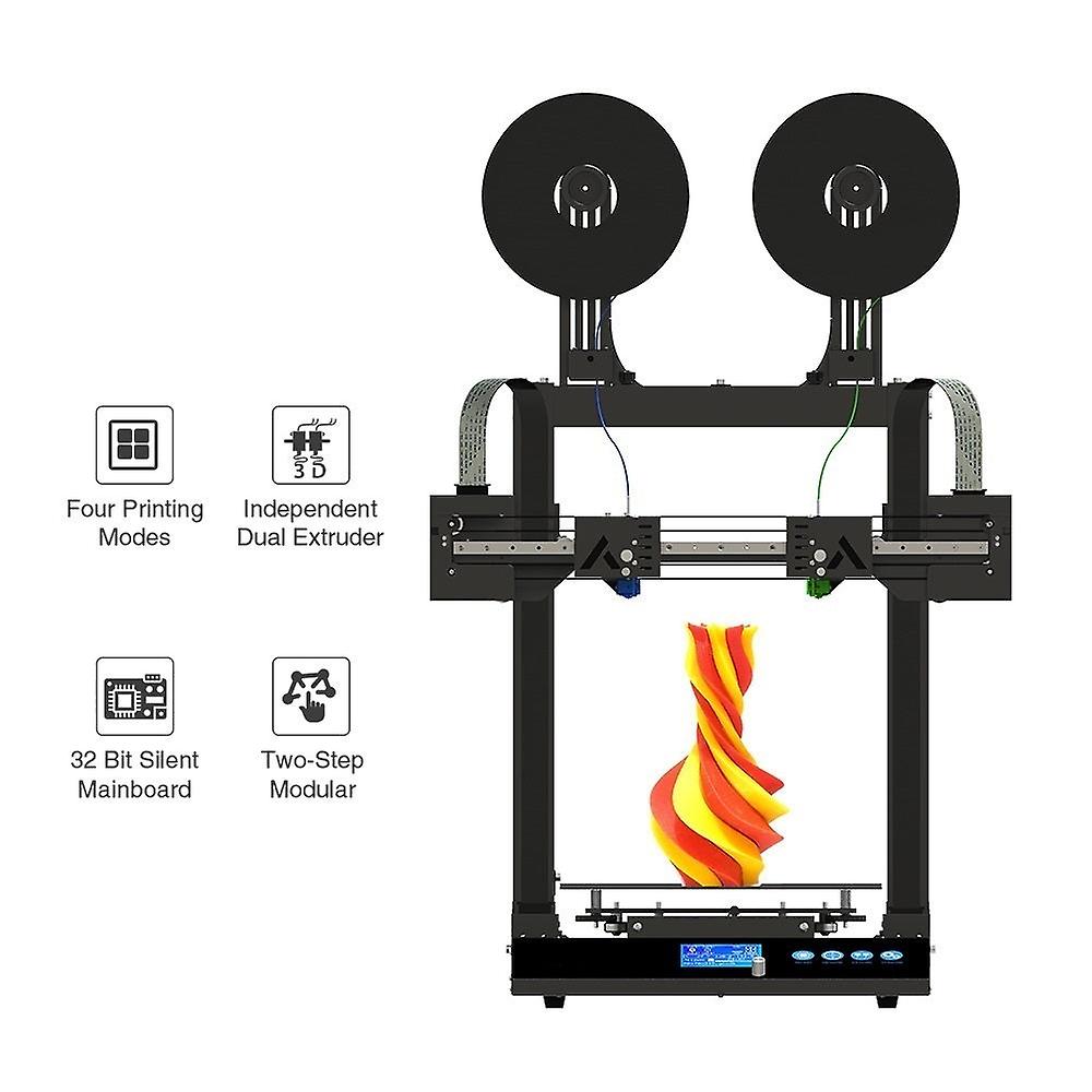 Upgraded Pro 3d Printer Idex Dual Independent Extruder Direct Drive 32 ...