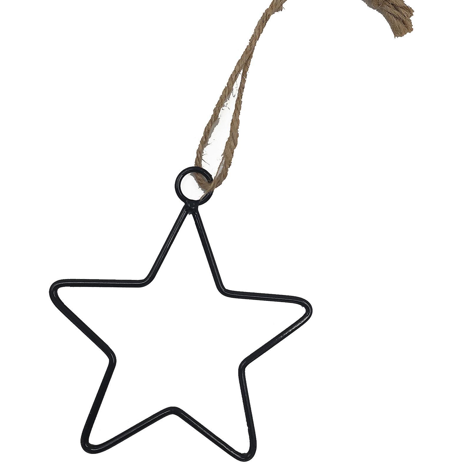 Diy Wrought Iron Metal Stars Ring Stars Wire Wreath Frame Hoop Macrame ...