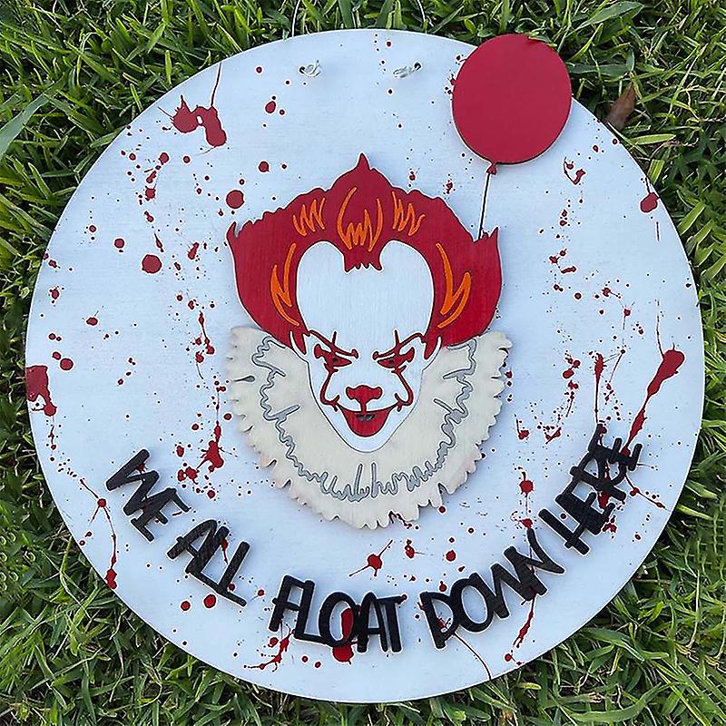 3d Horror Welcome Sign For Front Door Halloween Wreath Decoration ...