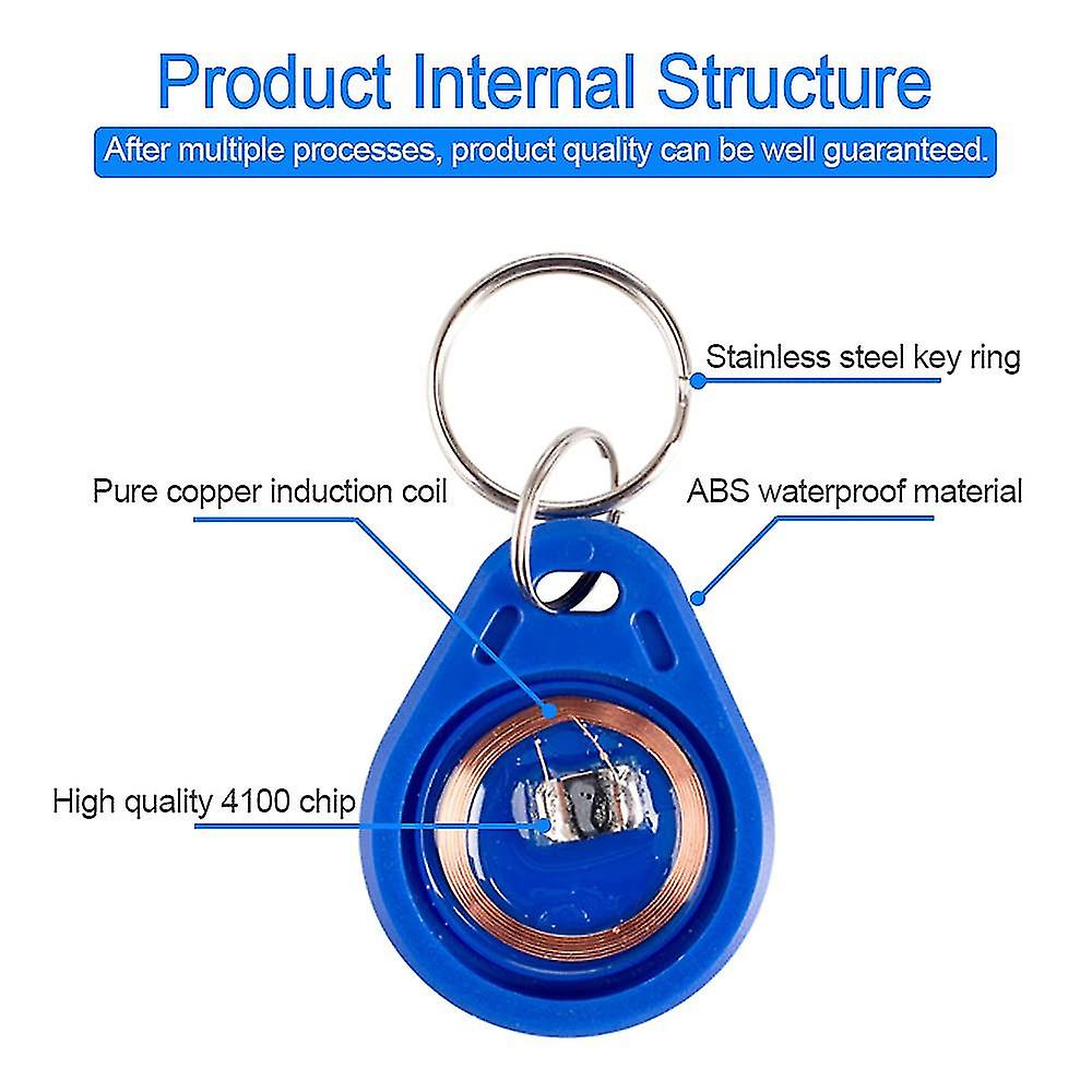 50pcs 125 Khz Proximity Id Card Rfid Keyfob Access Control Key For Door ...