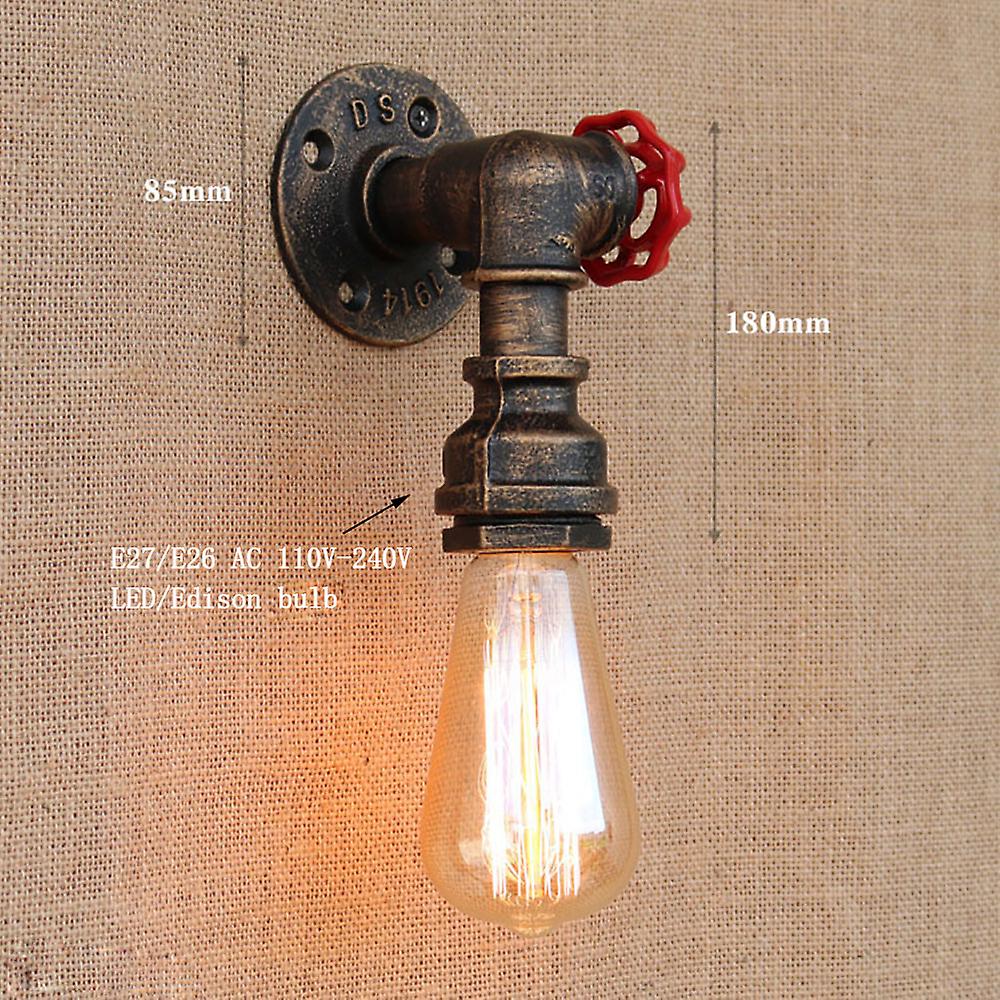 5 Style Vintage Steam Punk Loft Industrial Iron Rust Water Pipe Wall ...