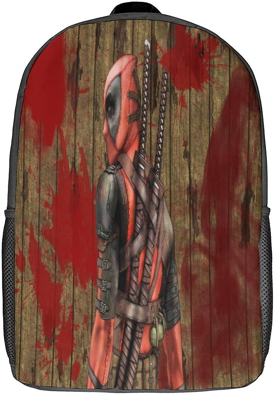 Superhero Deadpool School Bag, Kids Backpack, 3D Printed Cartoon School ...