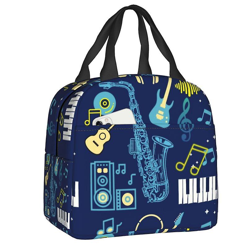 Beethoven With Flying Music Notes Lunch Bag Women Thermal Cooler ...