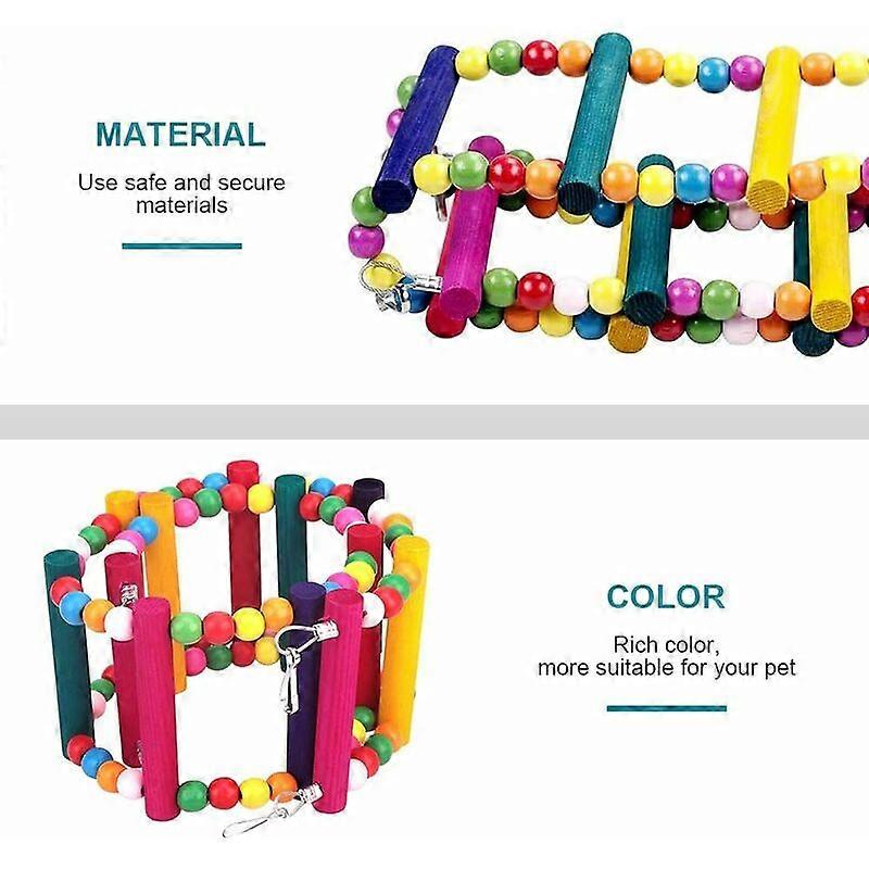 Bird Toys for Parrot, Ladder, Swing, Dressage Rainbow Bridge for ...