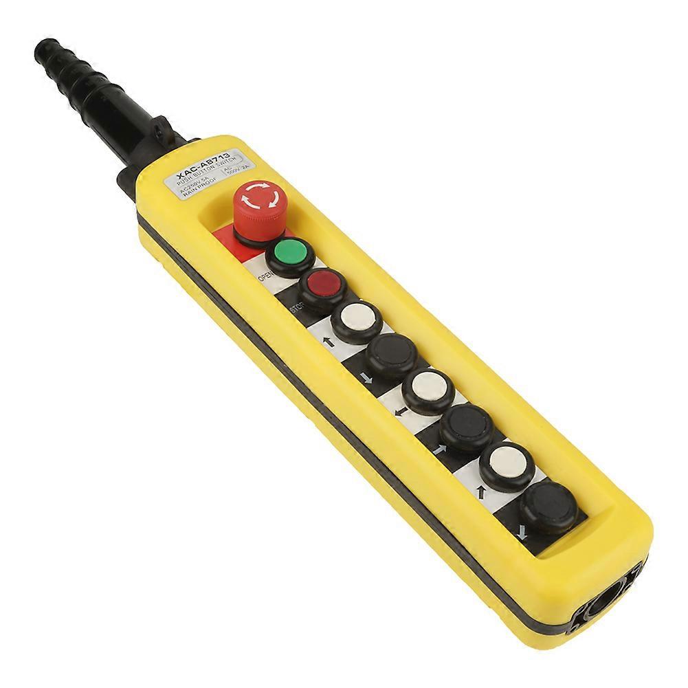 Crane Chain Hoist Push Button Switch Lifting Pendant Controller with Emergency Stop | Fruugo UK