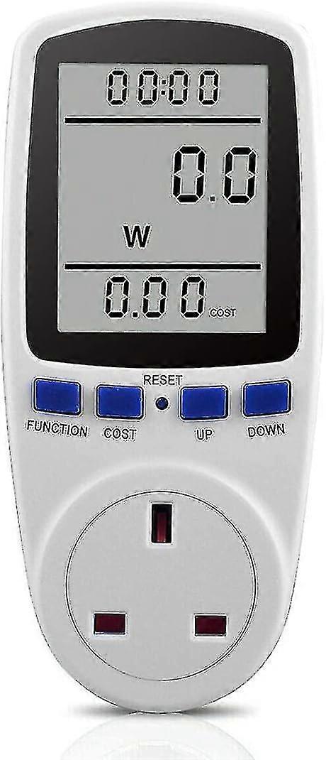 Power Meter Lcd Display Energy Monitor Plug Uk Meter Electricity ...