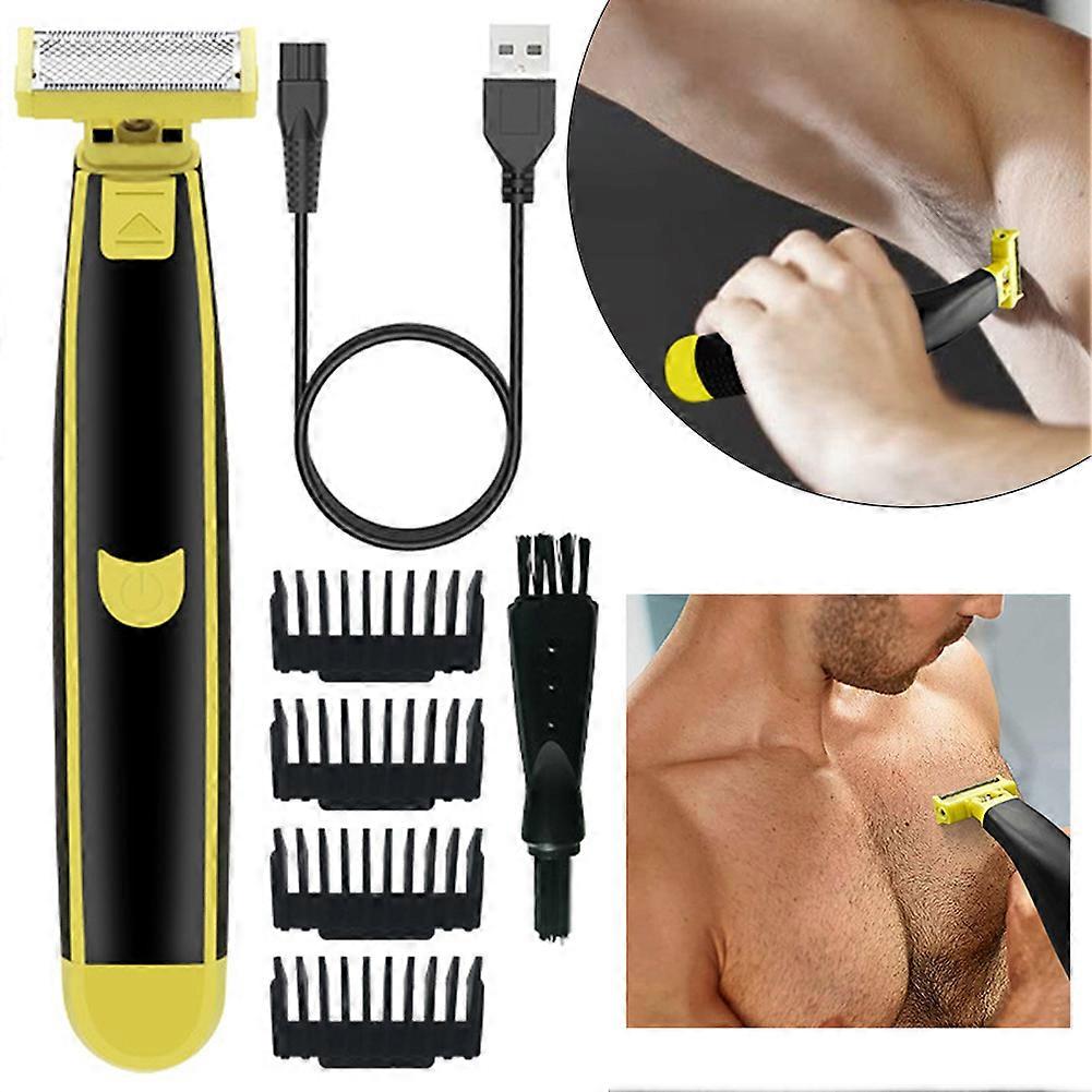 Men's Wireless Electric Shaver for Body Hair Waterproof Full Body ...