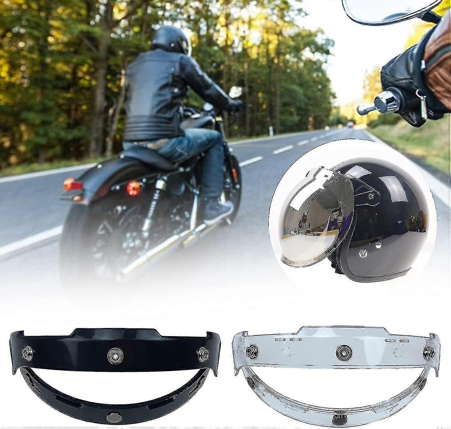 3 Snaps Bubble Protective Base Motorcycle Helmet Visor Flip Up Wind ...