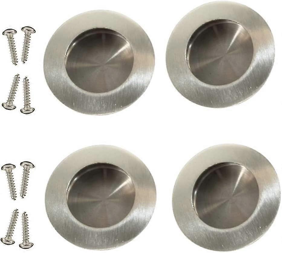 Sliding Door Handles 4 Pieces Door Handles 65mm Round Recessed Sliding ...