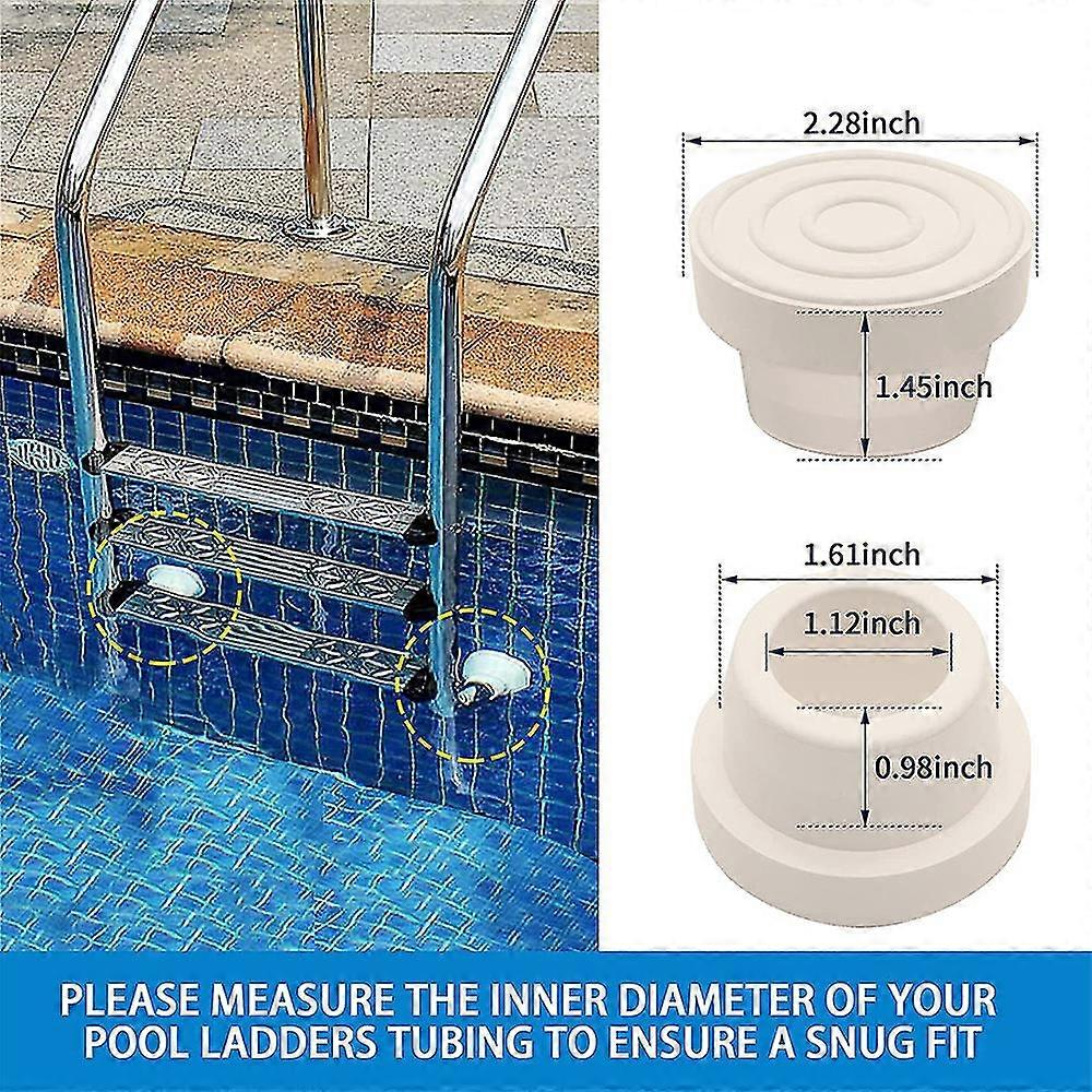 2 Pcs Pool Ladder Bumper Protectors Pool Rubber Ladder Foot Covers For ...